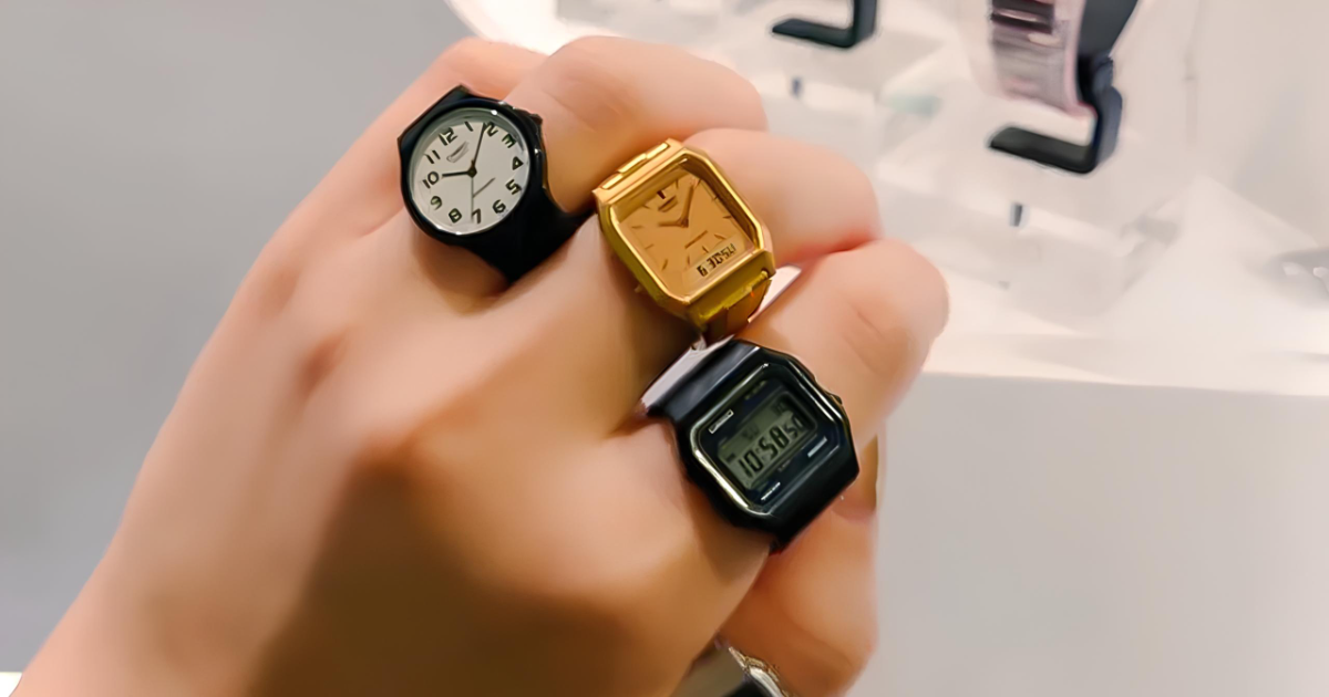 Casio tung mẫu đồng hồ mini cho ngón tay