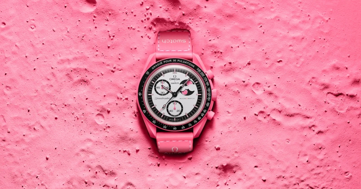 Swatch x OMEGA Mission to the Pink MoonPhase rực rỡ sắc hồng